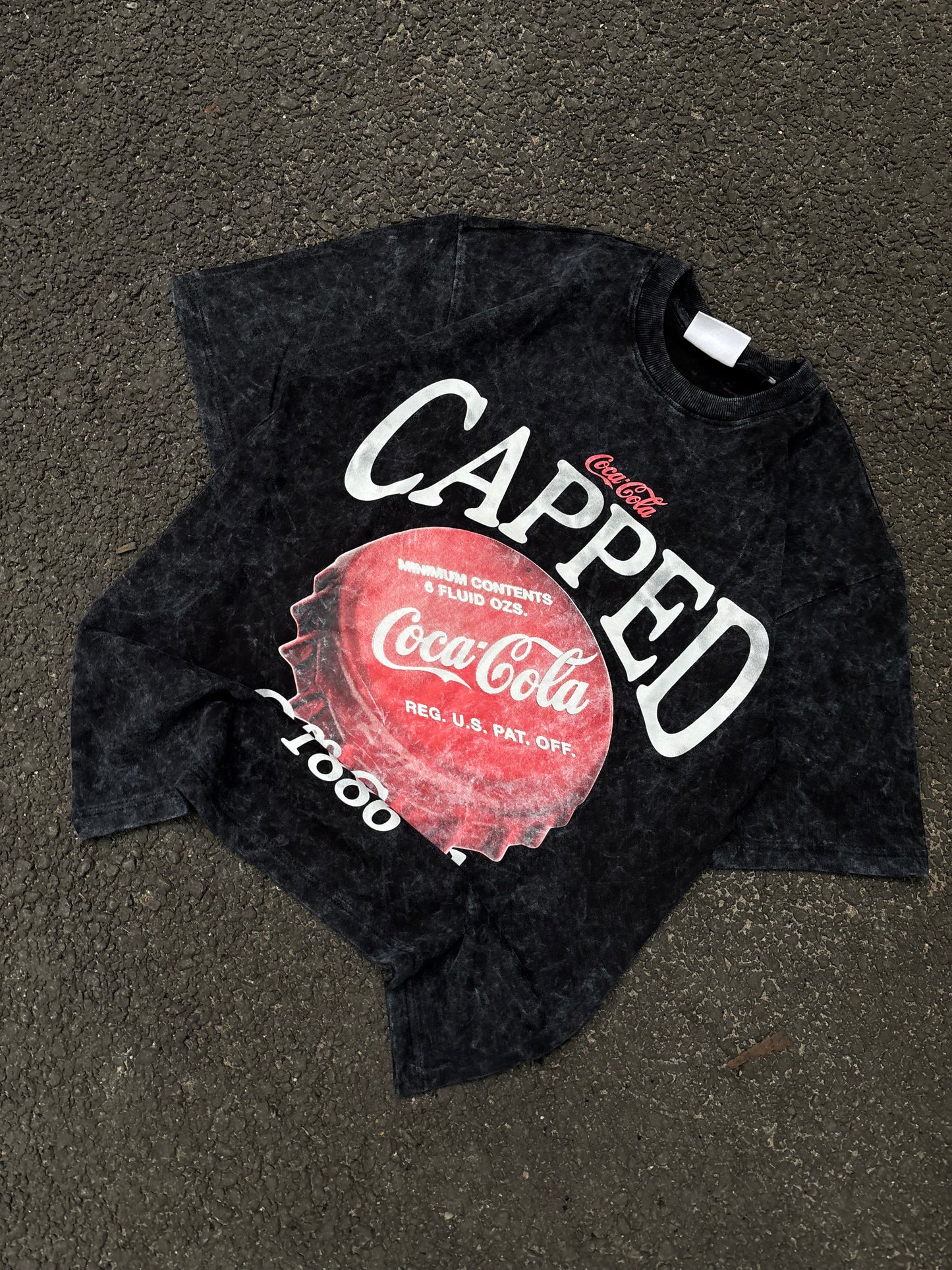 Capped acid wash oversized tee – Youngwear